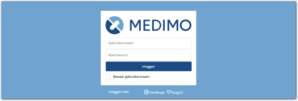 Hoe log ik in op de Medimo webversie met de MedimoApp?