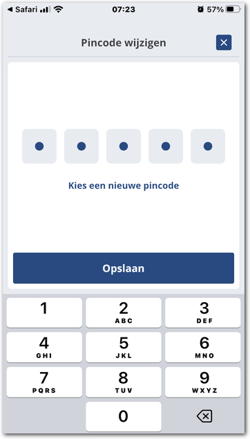 Hoe wijzig ik mijn pincode van de MedimoApp?